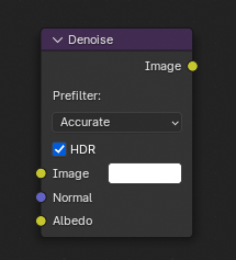 Denoising in post using Blender